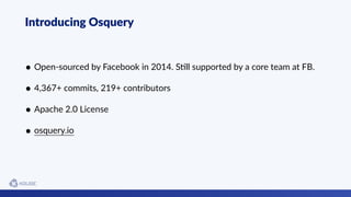 Exploring, understanding and monitoring macOS activity with osquery | PDF