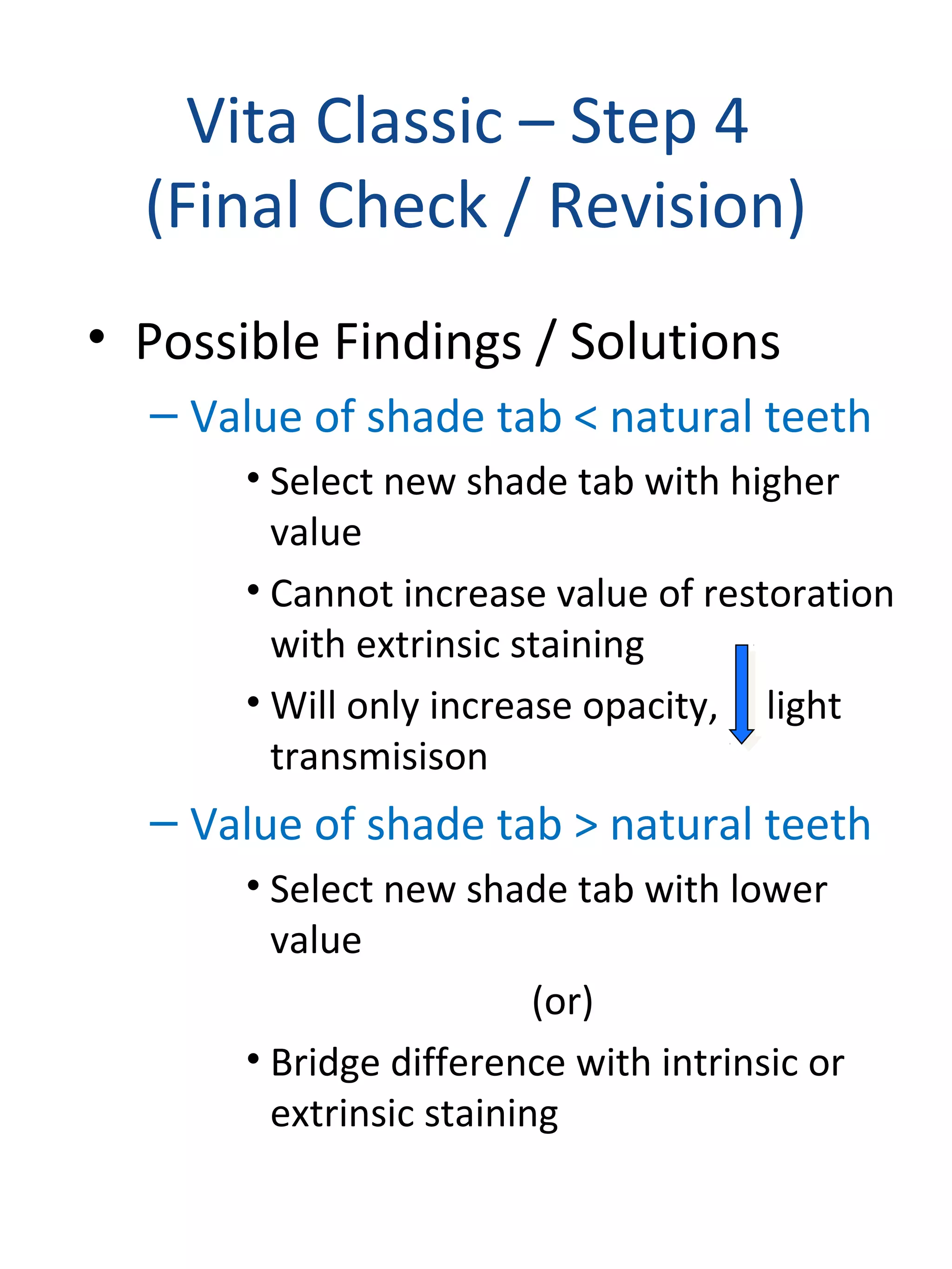 Shade selection for FPD | PPT