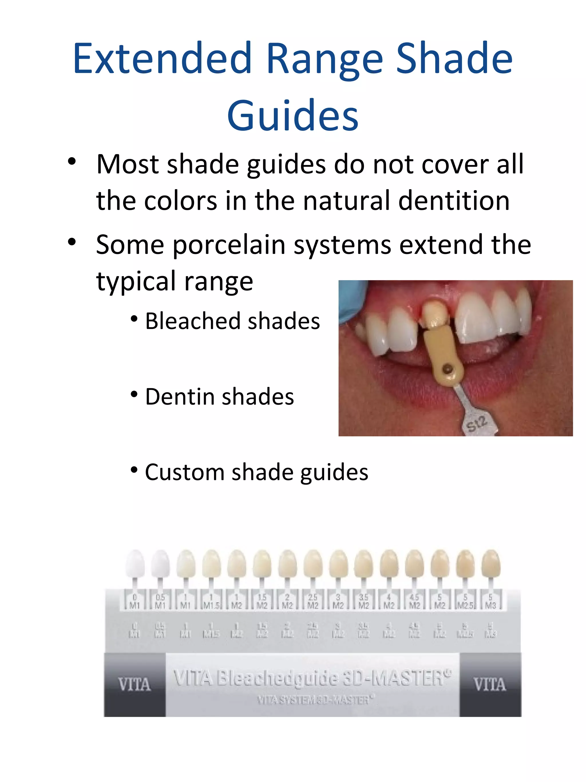 Shade selection for FPD | PPT