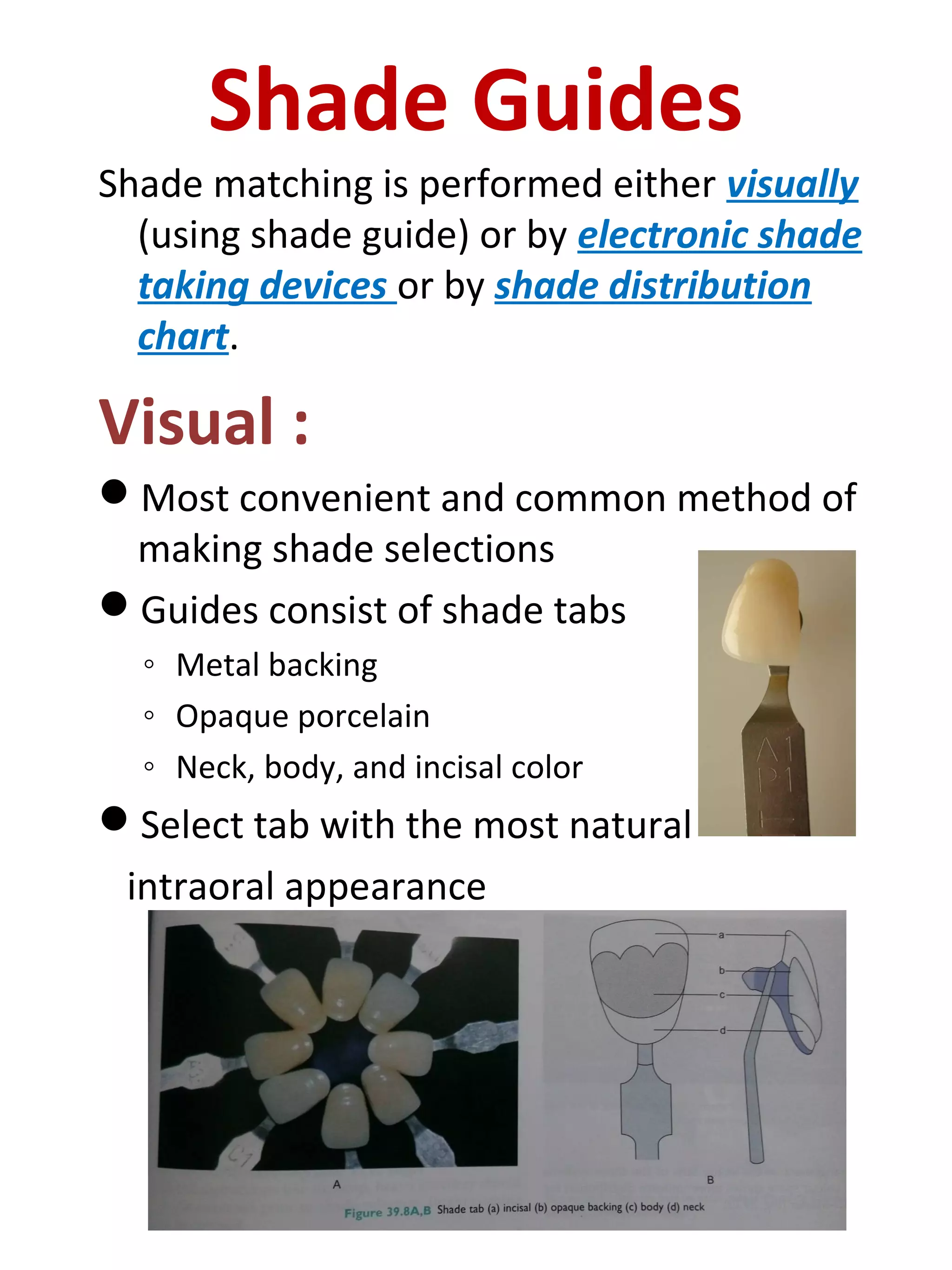 Shade selection for FPD | PPT