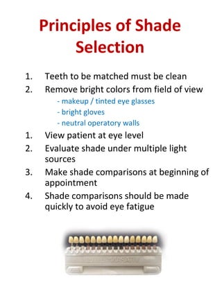 Shade selection for FPD | PPT