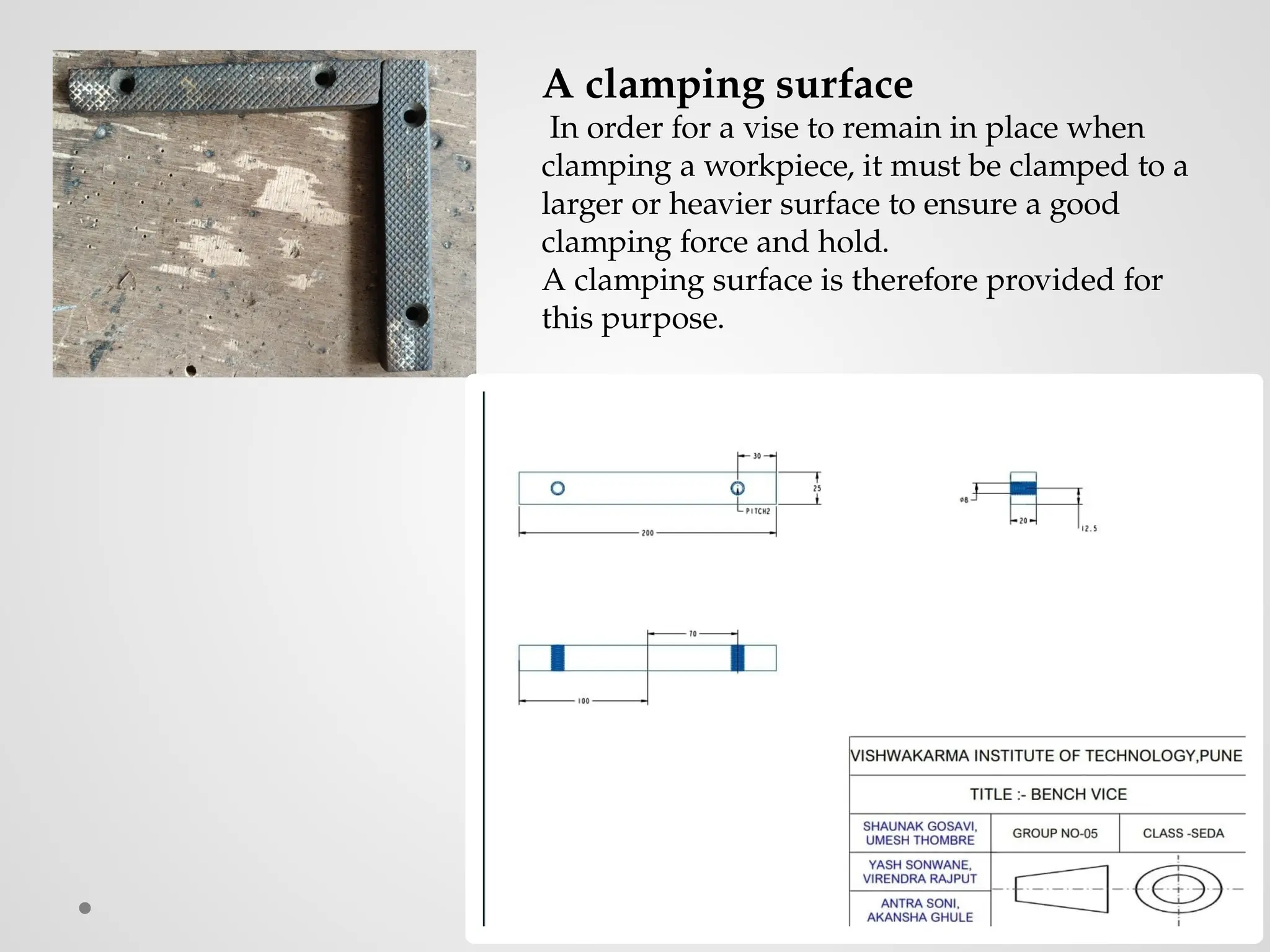 Bench vice PPT for mechanical engineering | PPTX