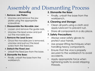 Bench vice PPT for mechanical engineering | PPTX