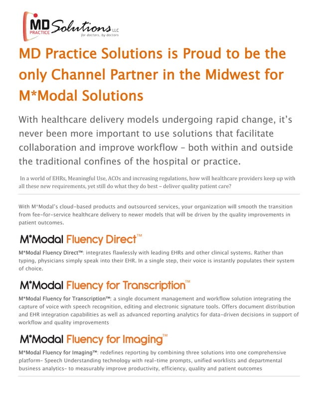 MDPS M*Modal | PDF