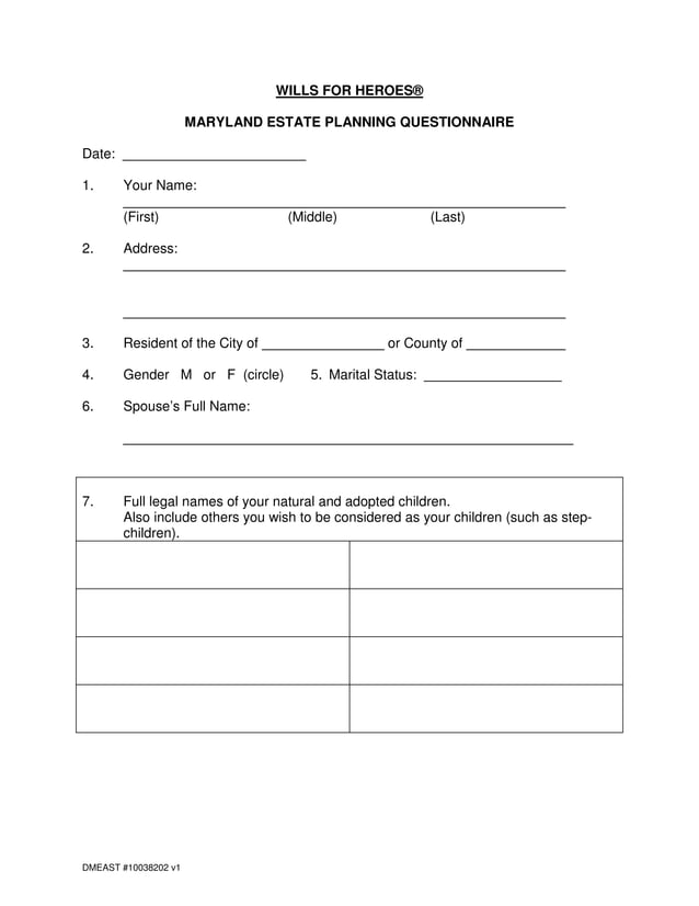 Md questionnaire | PDF