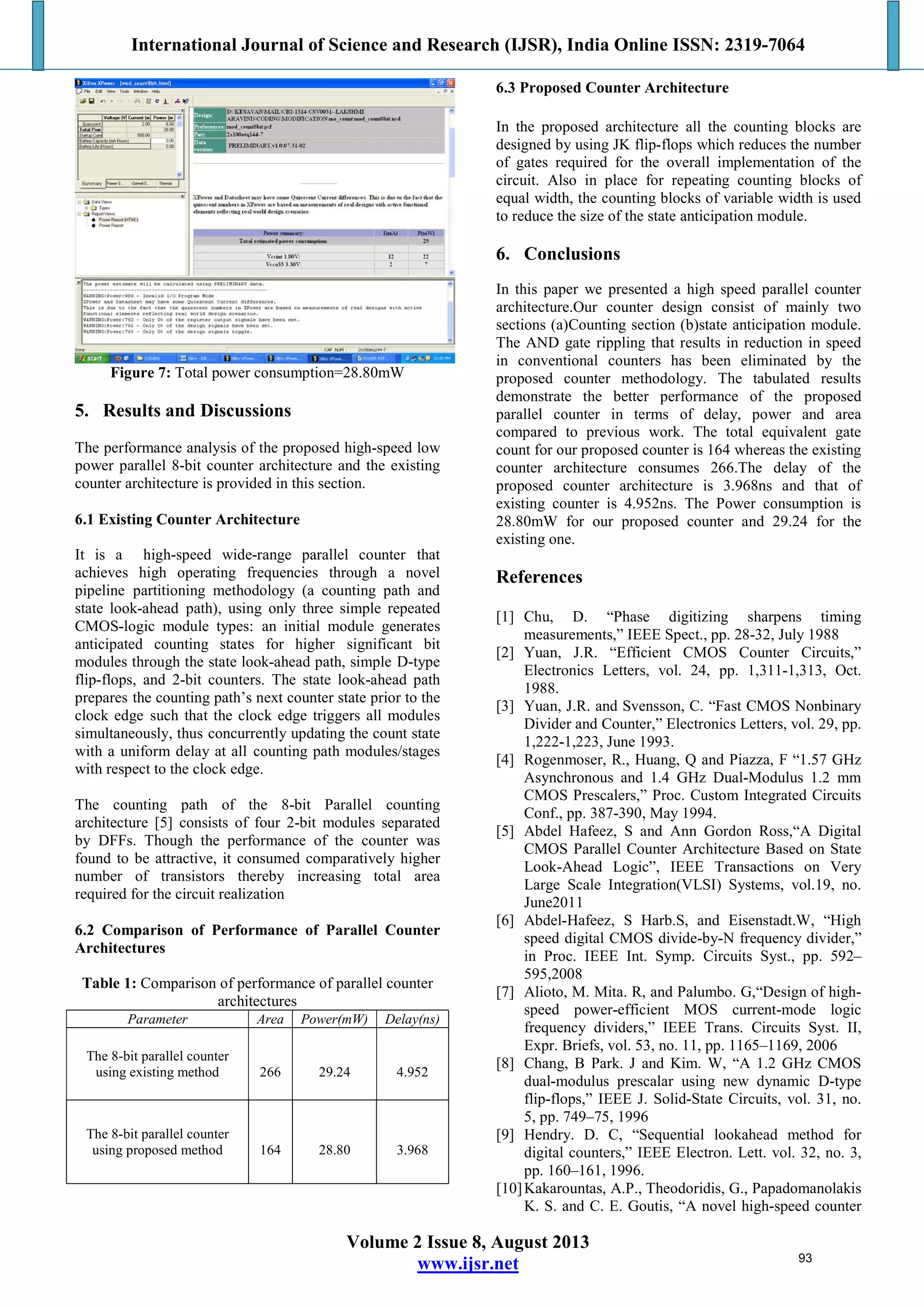 Low Power Area Efficient Parallel Counter Architecture | PDF | Programming Languages | Computing