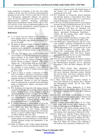 Variability of Some Soil Physicochemical Properties on Lithosequence in Funtua, North - Western ...