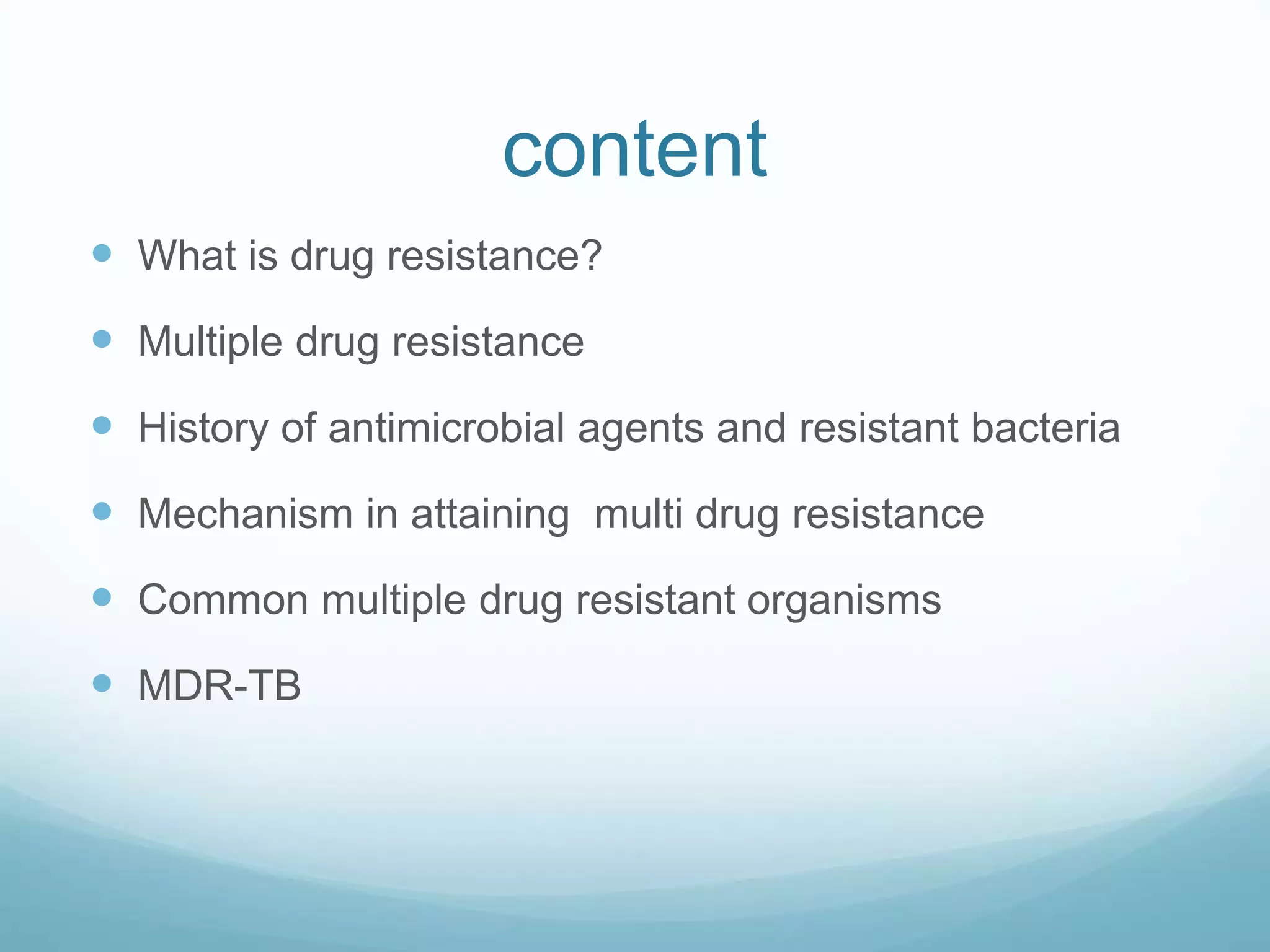 Multiple drug resistance | PPTX