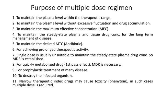 Multiple Dosage regimen | PPTX