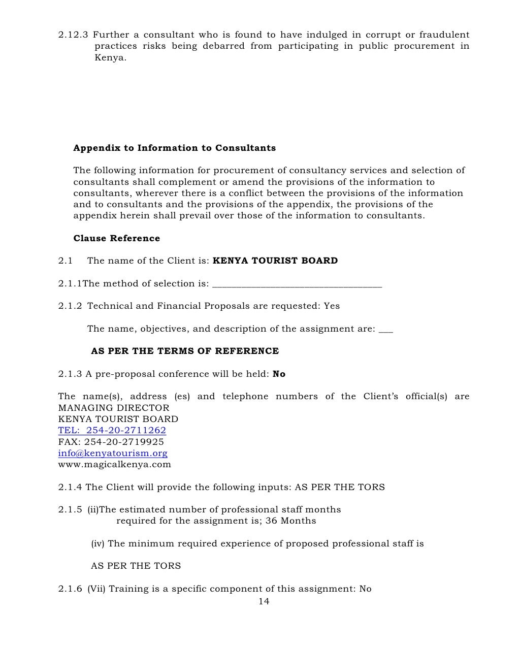 Request For Proposals (RFP) For Recruitment Of Market Development Rep…