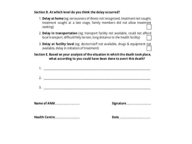 MATERNAL DEATH REVIEW AND CHILD DEATH REVIEW | PPTX | Parenting ...