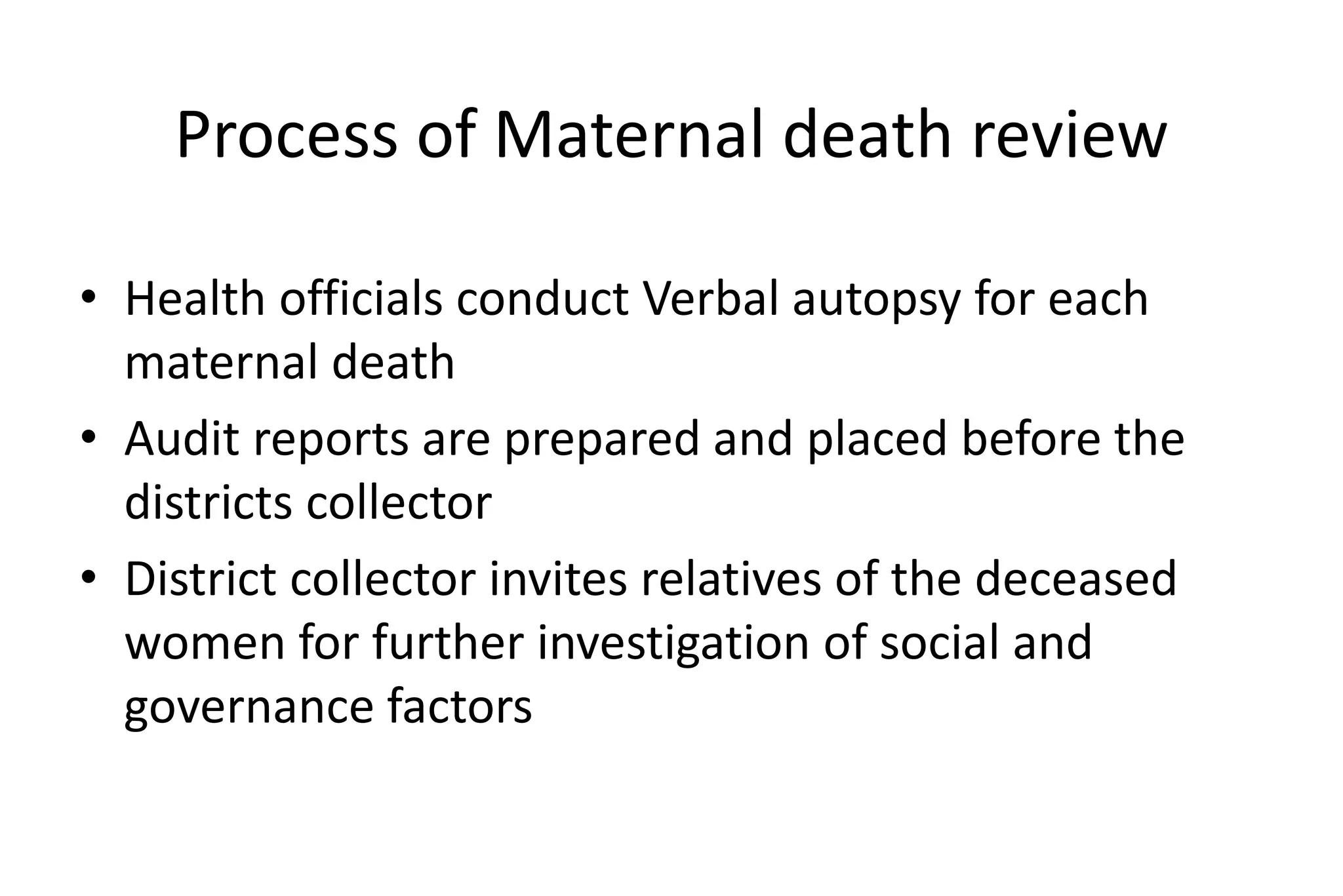 Maternal Death Review in Andhra Pradesh | PPTX