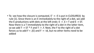 Compiler Design LR parsing SLR ,LALR CLR | PPTX