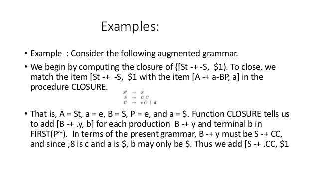Compiler Design LR parsing SLR ,LALR CLR