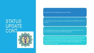 Medical Devices Rules 2017 Implementation | PPTX