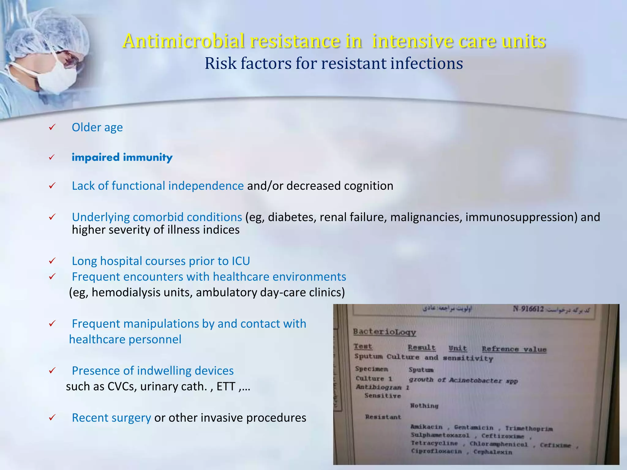 Antimicrobial Resistance in Intensive Care Unit | PPTX
