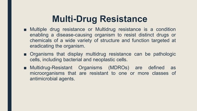 MDR Multi Drug Resistance Bacteria AntiMicrobial & Chemotherapeutics.pptx