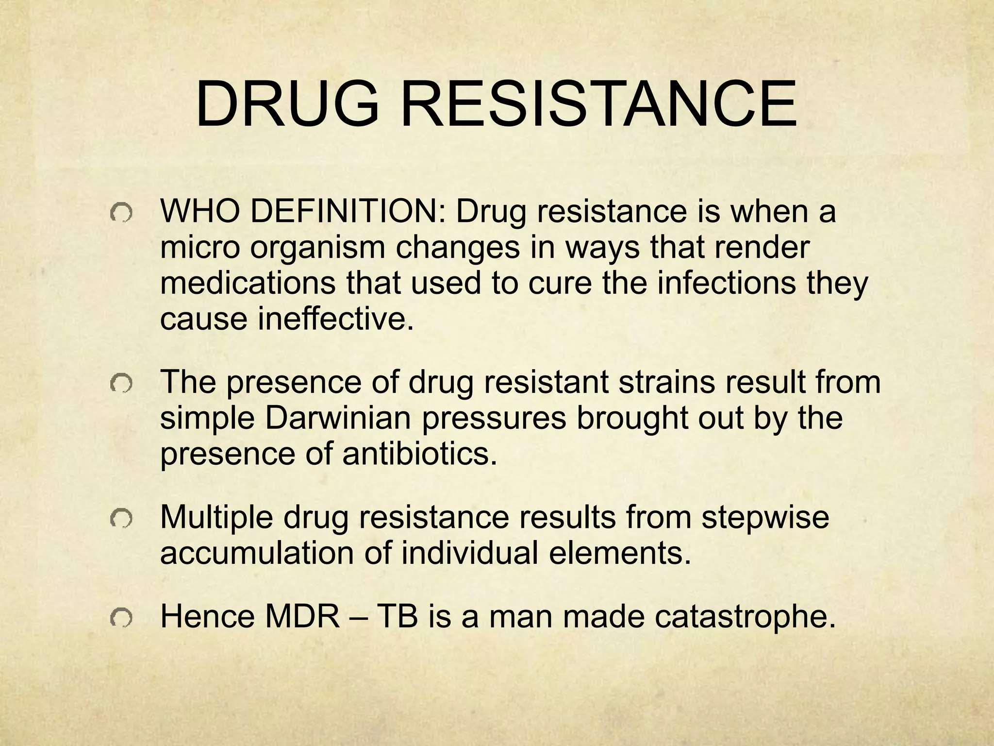 Mdr tb and newer anti tb drugs | PPTX