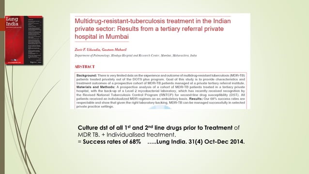 Mdr tuberculosis | PPTX