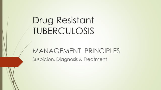 Mdr tuberculosis updates | PPT