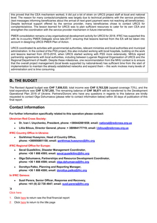 Ukraine: Complex Emergency. Emergency Plan of Action Final Report | PDF ...