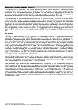 Ukraine: Complex Emergency. Emergency Plan of Action Final Report | PDF ...