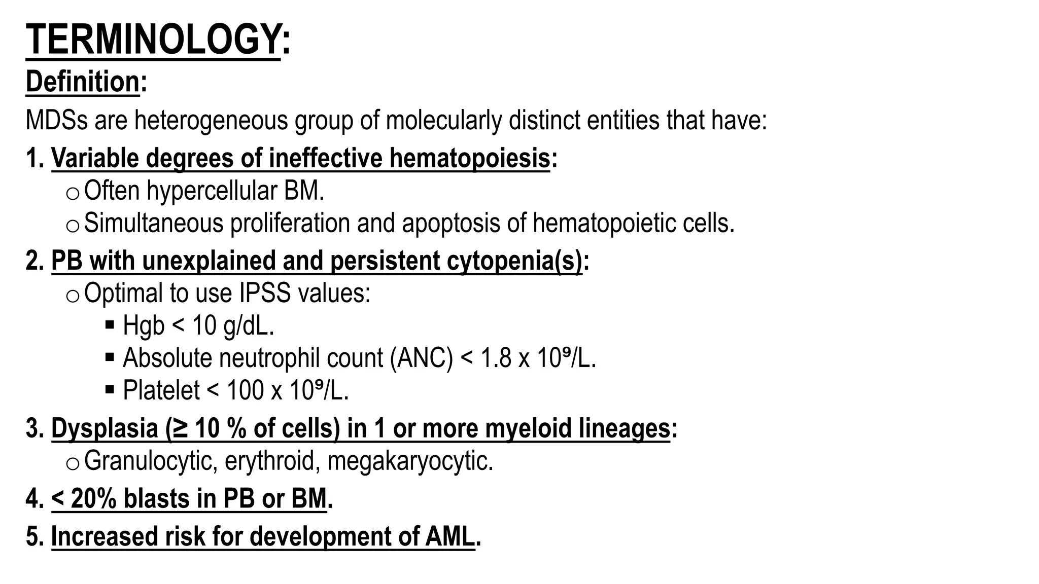 Myelodysplastic Syndromes (MDS) | PDF