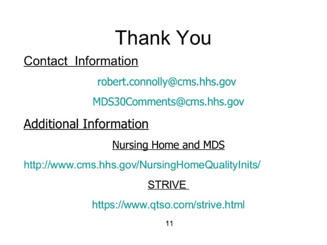 MDS 3.0 Implementation Plans | PDF