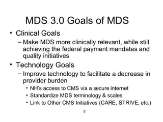 MDS 3.0 Implementation Plans | PDF