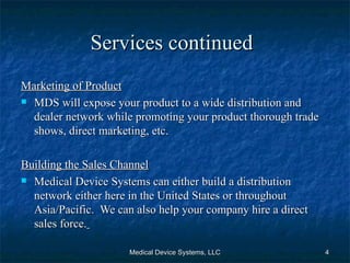 MDS Company Profile | PPT