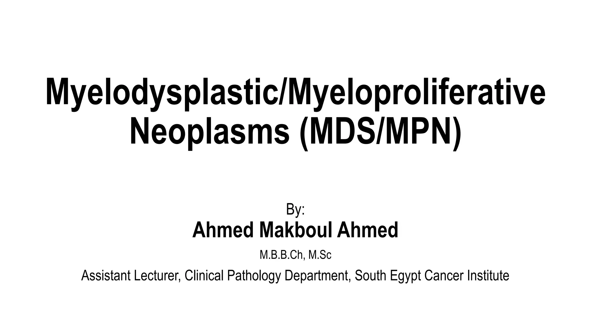 MDS/MPN (2021) | PDF