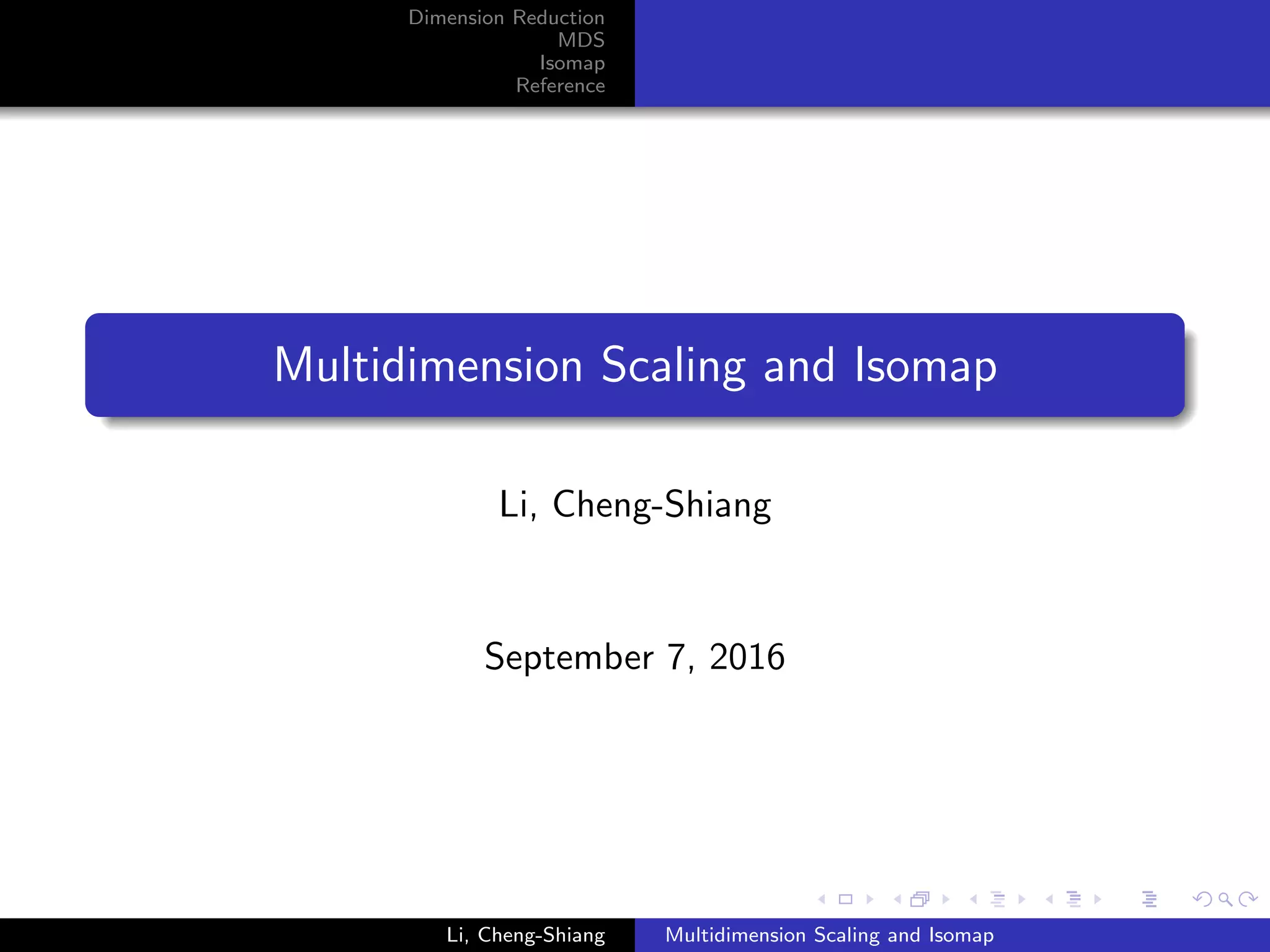 Multidimension Scaling and Isomap | PDF