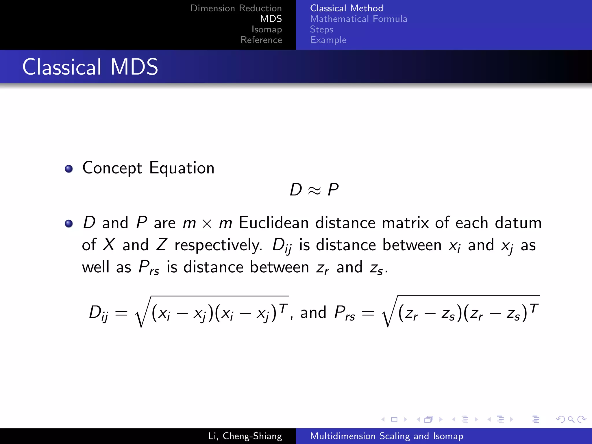 Multidimension Scaling and Isomap | PDF