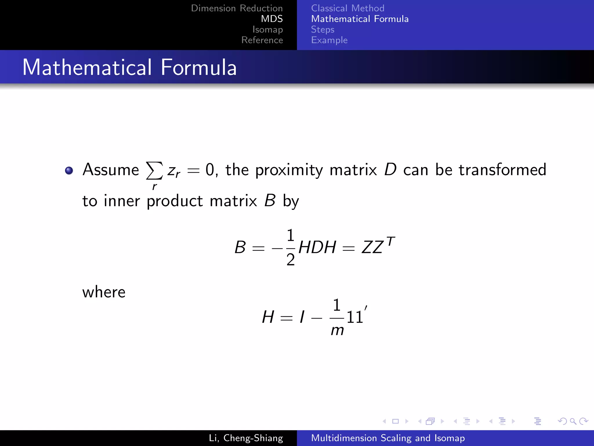 Multidimension Scaling and Isomap | PDF