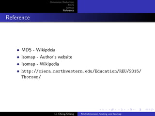 Multidimension Scaling and Isomap | PDF