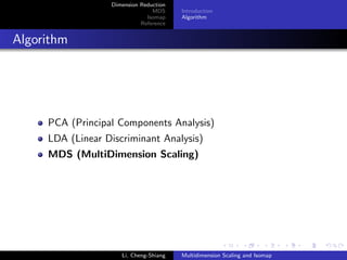 Multidimension Scaling and Isomap | PDF