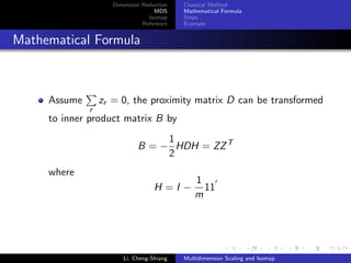 Multidimension Scaling and Isomap | PDF