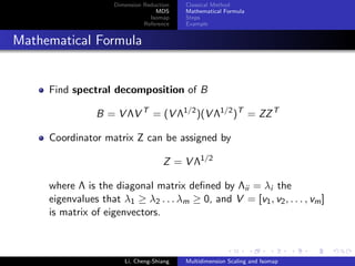 Multidimension Scaling and Isomap | PDF