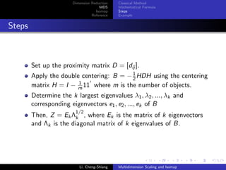 Multidimension Scaling and Isomap | PDF
