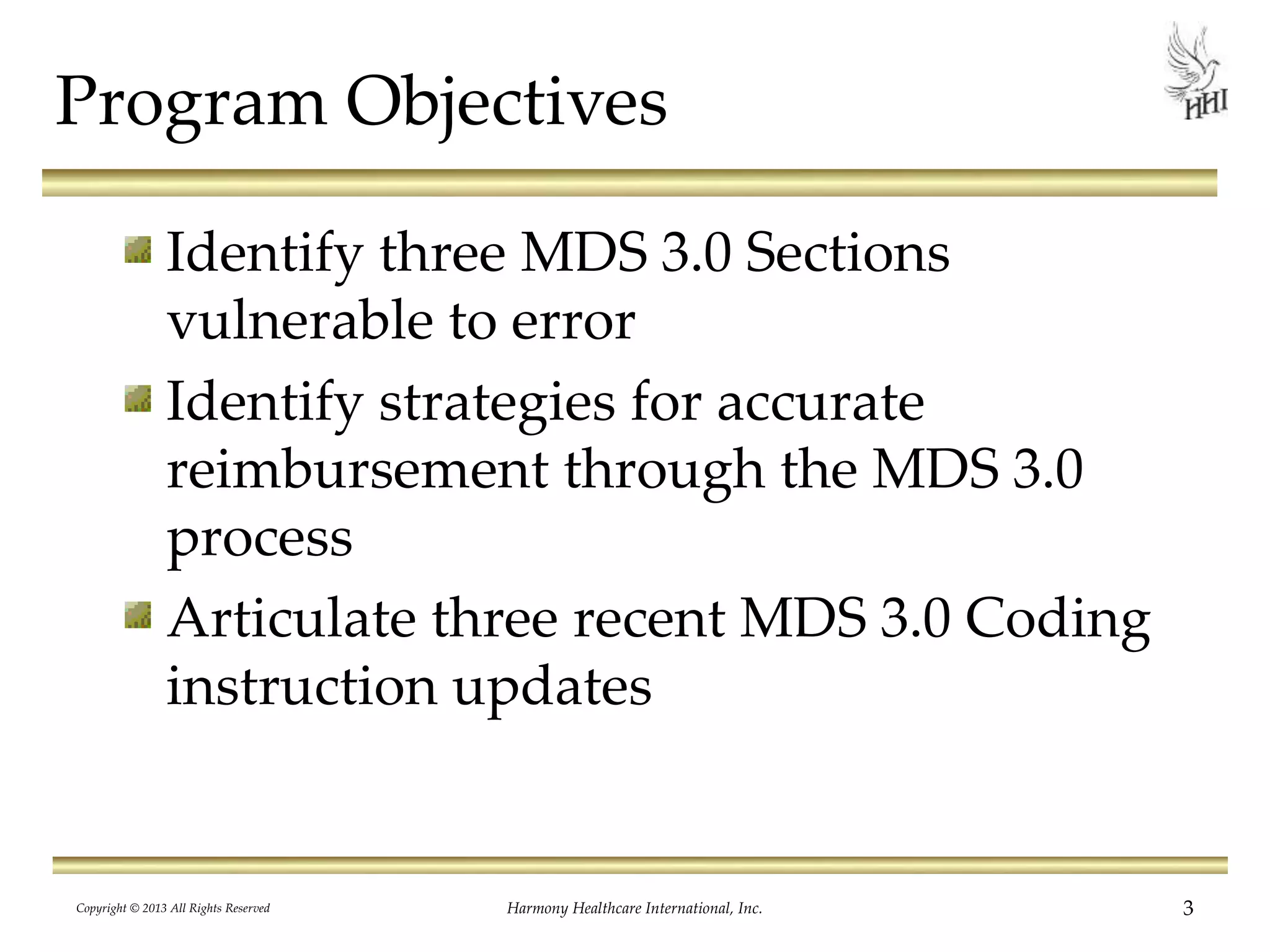 MDS 3.0: A Guide to Coding Accuracy | PPTX