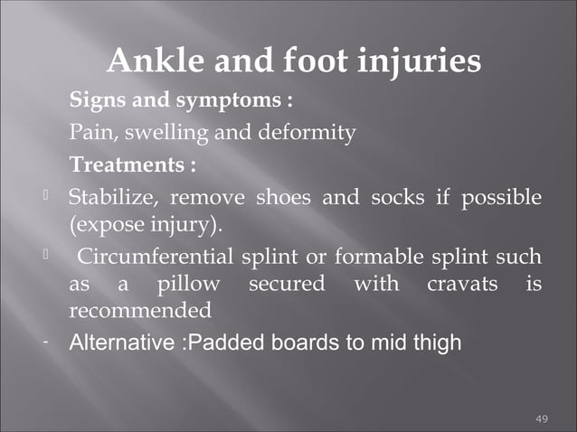 MUSCULOSKELETAL INJURIES | PPT | First Aid | Injuries