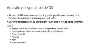 DIAGNOSIS OF MYELODYSPLASTIC SYNDROMES/NEOPLASMS | PPTX