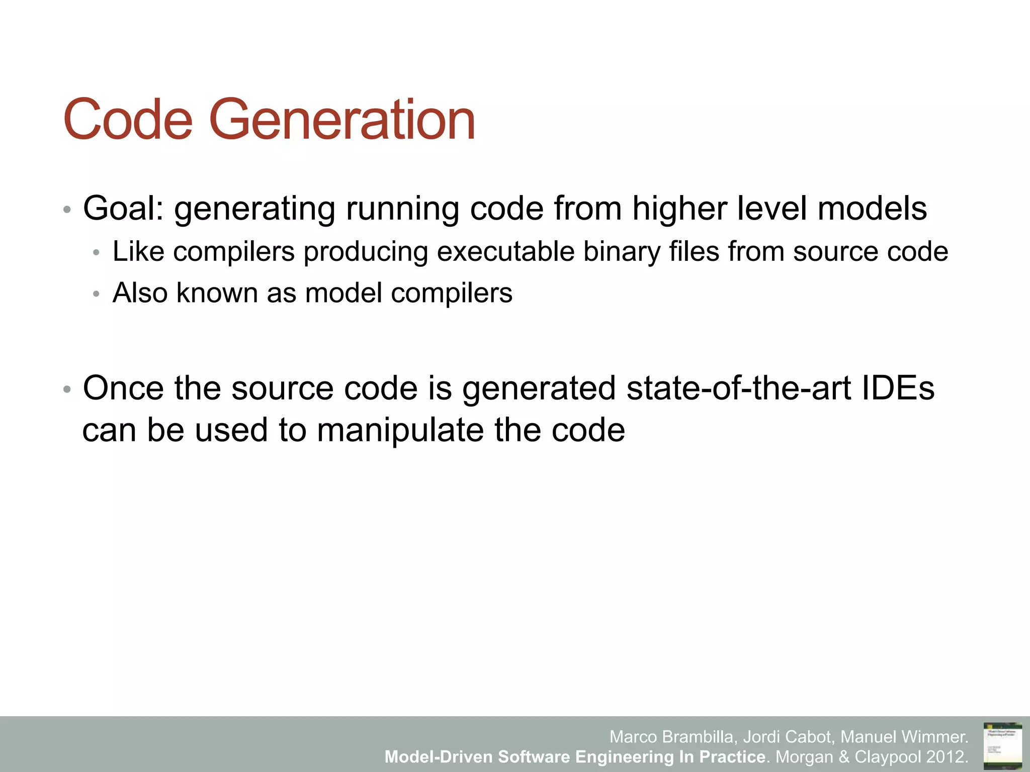 Model-driven Software Engineering in practice: Chapter 3 - MDSE Use cases | PDF