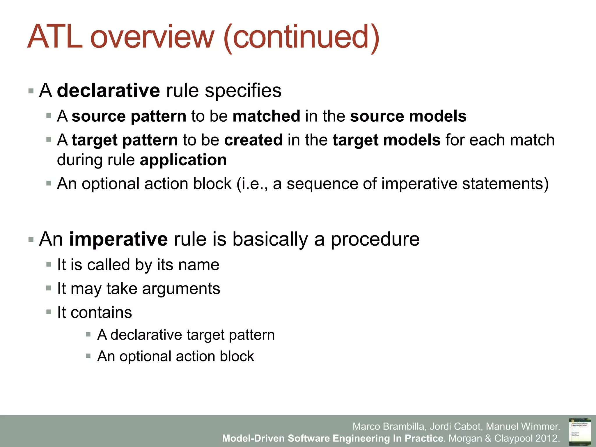 Model-Driven Software Engineering in Practice - Chapter 8 - Model-to-model transformations | PPT