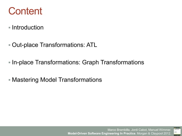 Model-Driven Software Engineering in Practice - Chapter 8 - Model-to-model transformations | PPT