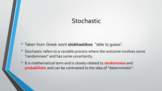 Md simulation and stochastic simulation | PPTX