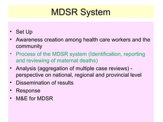Maternal Death Surveillance and Response | PPT