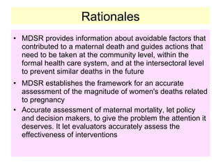 Maternal Death Surveillance and Response | PPT