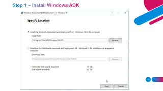 Microsoft deployment toolkit (install and use) | PPTX