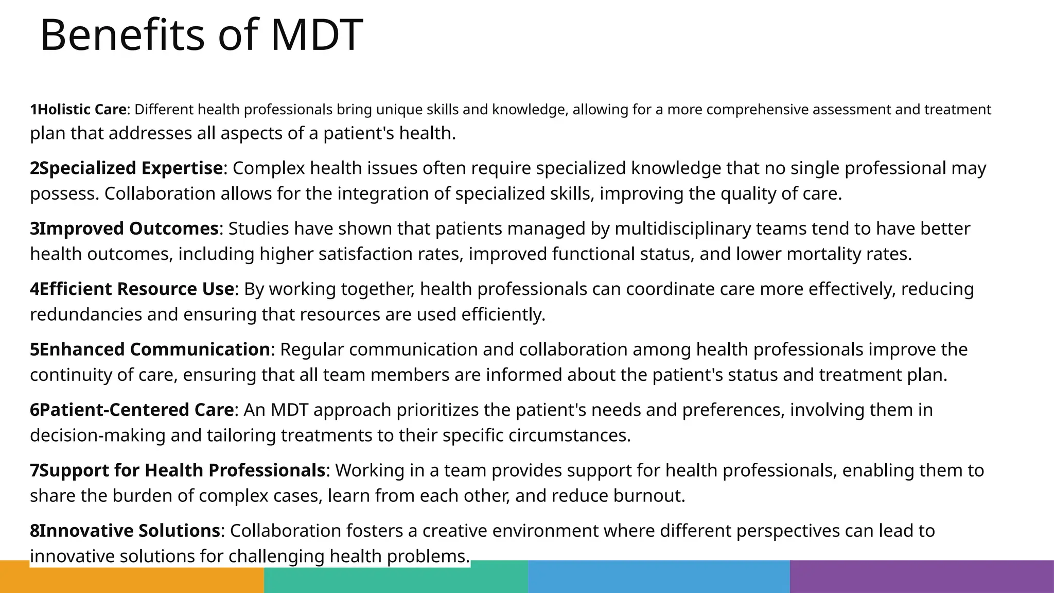 The Multidisciplinary Approach in Health care MDT.pptx